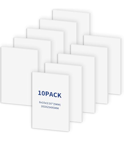 White Foam Sheets For Crafts BENECREAT 5-Sheet 3mm White PVC Foam ...