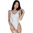 Amazon.co.jp: Leotard Cosplay Costume, Sexy, High Leg, See-Through, School Swimsuit, Competition ...