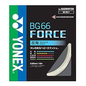 Amazon | ヨネックス(YONEX) バドミントン ストリングス BG66フォース (0.65mm) BG66F-2 ホワイト ロール ...