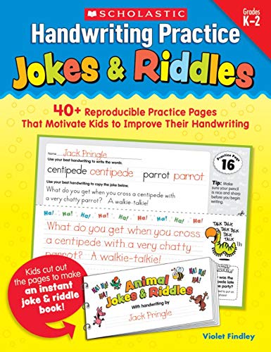 Amazon | Handwriting Practice Jokes & Riddles, Grades K-2: 40 ...