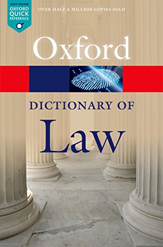Amazon | A Dictionary of Law (Oxford Quick Reference) | Law, Jonathan ...