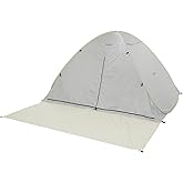 Amazon | LOWYA ロウヤ テント ポップアップテント 大型 フルクローズ 遮光 UVカット メッシュ ファミリー 4人用 サンシェード 幅350cm ホワイトグレー | LOWYA ...