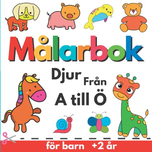 Amazon | Djur målarbok för barn 2-5 år: 55 enkla och lätta att ...