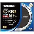 Amazon.co.jp: パナソニック(Panasonic) LM-BR50L10BQ 録画用 BD-R DL 片面2層 50GB 一回(追記) 録画 4倍速 1 : パソコン・周辺機器