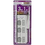 Amazon | ELPA エルパ スイッチ付タップ ランプレス 3個口 1m WLS-U31EB(W) | エルパ(ELPA) | 家電＆カメラ