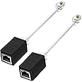 [2-Pack] Phone Jack to Ethernet Adapter, Ethernet to Phone Line Adapter ...