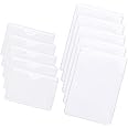 Amazon | NUOLUX 50個入り ボックス 粘着式インデックスカードホルダー 粘着ラベルポケット トップローディングポケット ジョブチケットホルダー 透明な粘着ポケット 図書カード ...