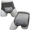 Amazon | 介護用 男性用 洗える尿漏れパンツ オープンタイプ 通気性快適 再利用可能 大人用おむつ 前立腺ケア対応 500cc (グレー, XXL) | carefeely | 介護パンツ