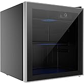 ADVWIN Bar Fridge, Mini Fridge Glass Door Small Beverage Refrigerator ...