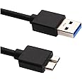 Amazon.co.jp: USB3.0 Micro B ハードディスク ケーブル USB3.0(オス) to AM/MicroB(オス) データ高速転送 5Gbps データ高速転送ケーブル ...