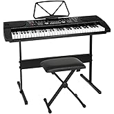 ALPHA 61 Keys Electronic Piano Keyboard Portable Digital Keyboard with ...