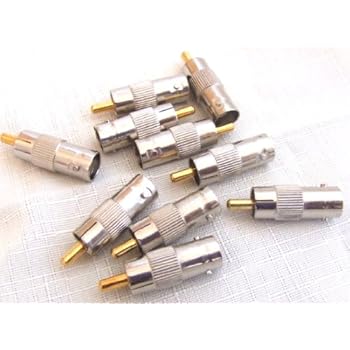 Amazon | F-FACTORY BNCプラグを⇒ピン(RCA)プラグに変換！ 変換プラグ10個入り AD412-10P | F-Factory | 変換アダプター・変換プラグ