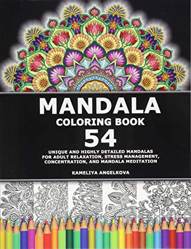 Amazon | Mandala Coloring Book: 54 Unique and Highly Detailed Mandalas ...