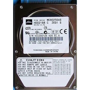 Amazon | [TOSHIBA] 東芝 2.5inch HDD 80GB IDE MK8025GAS | 東芝(TOSHIBA) | 内蔵 ...