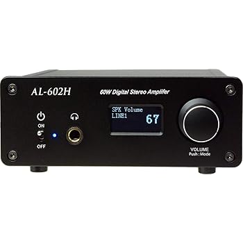 Amazon | Amulech 小型・高音質 HIFI アナログ2入力 60W+60W（4Ω）ステレオデジタルアンプ モノラルアンプを左右 ...