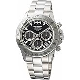 Amazon.co.jp: 【テクノス】 TECHNOS ソーラーウォッチ 太陽電池 腕時計 メンズ クロノグラフ ホワイト文字盤 ステンレスベルト TE4001SW- : ファッション