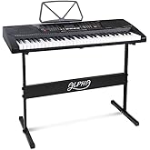 ALPHA 61 Keys Electronic Piano Keyboard Portable Digital Keyboard with ...