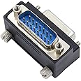 Amazon.co.jp: cablecc 15ピン DBコネクタ DSUB RS232 D-subMiniature オスナットからメスネジダウン 90度角度延長アダプター : パソコン・周辺機器