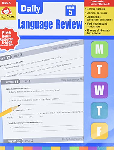 Amazon | Daily Language Review Grade 5 | Moore, Jo Ellen | Reading ...