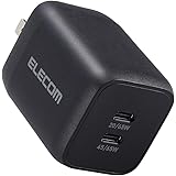 Amazon | エレコム 充電器 Type-C 2ポート 65W USB PD対応 PPS対応 QC3.0対応 Magsafe3対応 折りたたみ式プラグ GaN採用 【 iPhone ...