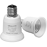 Amazon.co.jp: ORALUCE E26-E17 口金交換アダプター e26 e17 変換ソケット e17 電球ソケット 取付簡単 2個セット : ホーム＆キッチン