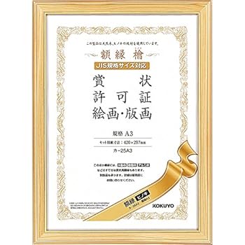 Amazon | 大仙 額縁 賞状額 カノエ A3大 ナチュラル シュリンクパック J635D3400 | 文房具・オフィス用品 | 文房具・オフィス用品