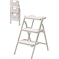 Amazon.co.jp: イーサプライ 脚立 踏み台 折りたたみ 3段 スリム 耐荷重160kg ステップ 家庭用 滑り止め 手すりなし 重量4.3kg おしゃれ クリームベージュ EEX ...
