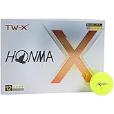Amazon.co.jp: ホンマ ゴルフ ボール TW-X TW-S 2024年モデル 1ダース 12球入り ホワイト イエロー 3ピース ツアー系 スピン 飛距離 ディスタンス ソフト ...