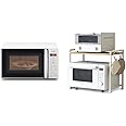 Amazon.co.jp: 【セット買い】アイリスオーヤマ 電子レンジ 17L ターンテーブル ヘルツフリー 単機能 PMG-T179-W ホワイト+レンジ上ラック RRN-532 ホワイト ...