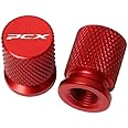Amazon | S-3 PCX 赤 PCX125 PCX150 PCX160 JF28 JF56 JF81 JK05 KF12 KF18 KF30 KF47エアーバルブキャップ パーツ ...
