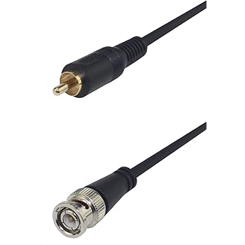 Amazon | BNCケーブル BNC変換ケーブル 同軸ケーブル BNCとコンポジットケーブル 防犯カメラ 映像線 ビデオケーブル BNC to RCA オス-オス 75Ω (1m ...