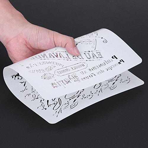 Seawang 케익 스프레이 커피 스탬프 앨범 페인트 엠보스 그림 수첩 용지 장식용 카드 만들기 도구 페이퍼 컷 공예 포터블 장식 Stencil 템플릿 Diy 크래프트