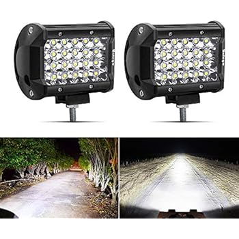 Amazon | Safego 72W LED 作業灯 ワークライト 狭角30度タイプ 24連LED 車外灯 農業機械 12V 24V兼用 汎用 防水・防塵・耐震・長寿命 ホワイト 6000K ...