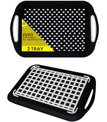 Lap Trays Rectangular Non Slip Serving Tray With Handles That Are Easy ...
