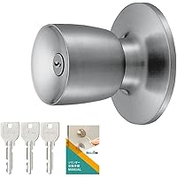 Amazon | MIWA 美和ロック 145HM用 室外側ドアノブのみ 145HMD-1-KB 交換 鍵付き 玄関 U9 ドア厚25～28mm 交換手順書付 | ドアノブ・ツマミ