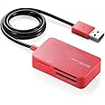 Amazon | エレコム メモリリーダライタ SD+MS+CF対応 レッド MR-A39NRD | エレコム(ELECOM) | 外付メモリカードリーダー 通販