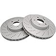 Amazon | フロント ドリルドローター ブレーキローター 2枚セット ベンツ車用 W204 C300 C350 W212 E250 ...