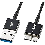 Amazon.co.jp: サンワサプライ USB3.0マイクロケーブル(A-MicroB) 0.5m ブラック KU30-AMC05BK : パソコン・周辺機器