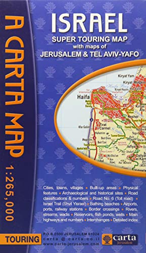 Carta Israel Super Touring Map: With Maps of Jerusalem & Tel Aviv-yafo ...