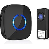 Wireless Doorbell, Remote Door Bell Ringer Wireless Long Range 400m ...