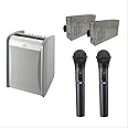 Amazon | JVCビクター PE-W50B-WM-P970-2-WT-U85-2 ポータブル ワイヤレスアンプ+ワイヤレスマイク2本+シングルチューナー×2セット | ワイヤレス ...