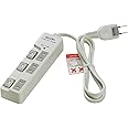 Amazon.co.jp: エルパ(ELPA) スイッチ付タップ 雷ガード コンセント 延長コード LED 上差し 3個口 1m WBS-LU301B(W) : パソコン・周辺機器