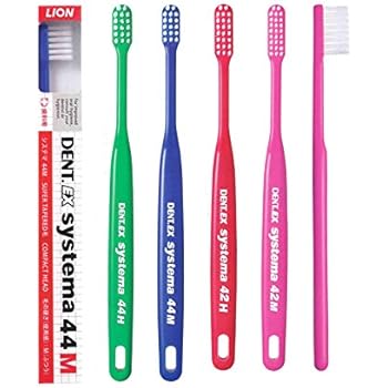 Amazon | 【Lion/ライオン】【歯科用】DENT.EX systema 42M 10本【歯ブラシ】【ふつう】【小さなヘッド】ハンドルカラー4色選択不可【デント イーエックス システマ ...