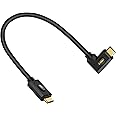 Amazon.co.jp: Poyiccot USB C ケーブル L字 0.3m、USB 4.0 USB タイプc ケーブル 短い【PD 240W/5A 急速充電 /40Gbps高速転送 ...