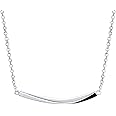 Amazon.co.jp: Lara Christie p14005-w Ladies' Necklace, Bar Design, 925 ...