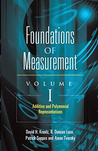 Amazon | Foundations of Measurement Volume I: Additive and Polynomial Representations (Volume 1 ...