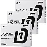 Amazon.co.jp: 本間ゴルフ D1 ボール ゴルフボール 2024年モデル BT2401 ホワイト 3ダース 36球 飛距離 オリジナルウッドティ : スポーツ＆アウトドア