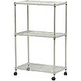 Amazon｜エイアイテック(AITECH) 19φスチールラックセット3段 幅60×奥行35×高さ96cm 組立品 メッキ JSR ...