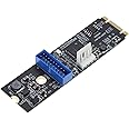 Amazon.co.jp: PCI-E M2 NVME 拡張カード M2 NVME から Type-C 前面 TYPE-E A-KEY 20PIN 拡張 USB3.2 5Gbps アダプタ ...