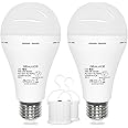 Amazon | ORALUCE 防災電球 蓄電型LED電球 E26口金 8W 800lm 60W形相当 約4.5時間点灯可能 昼光色 6500K 調光不可 停電時自動点灯ライト 停電しても ...